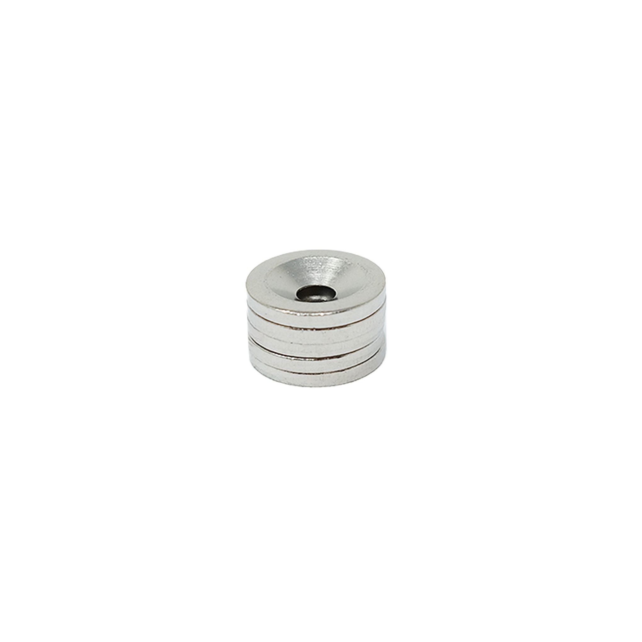 15mm dia Countersunk Magnets, Steel Discs & Screws Pack