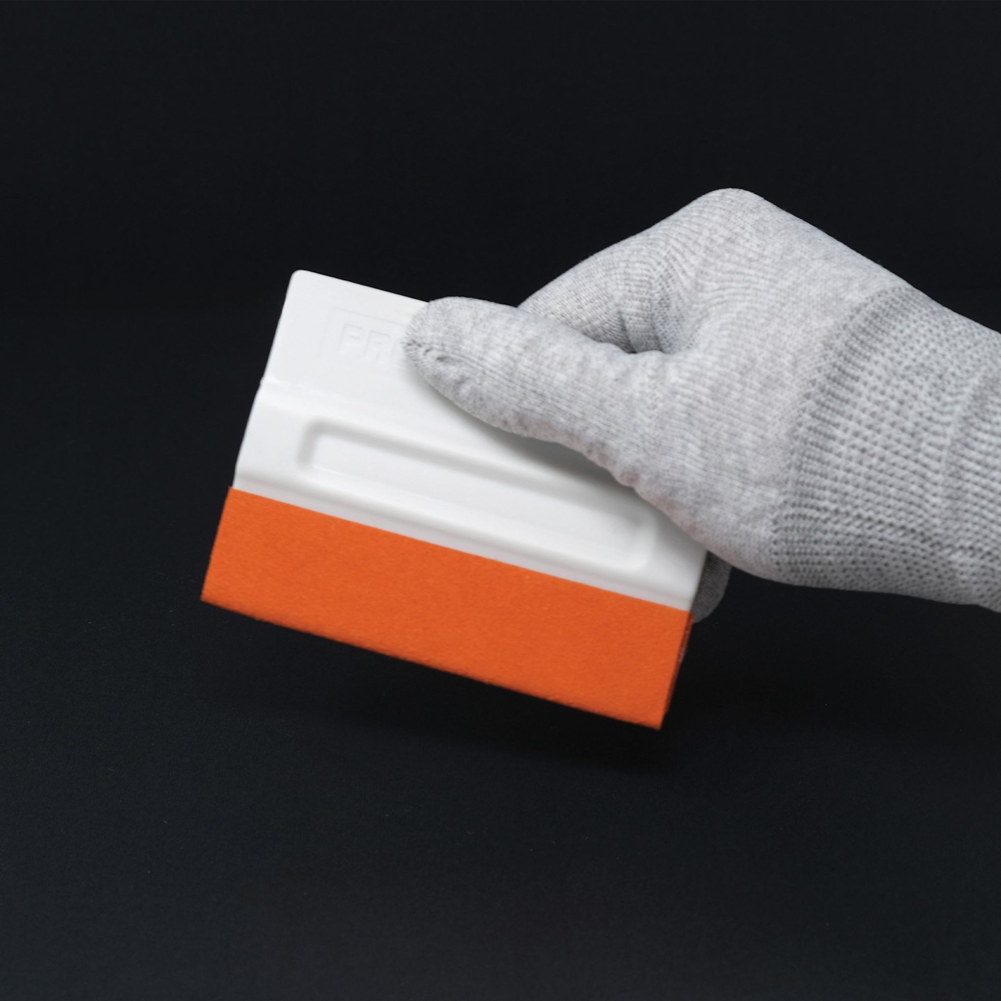 White Pro-Tint Bondo Magnetic Squeegee with Suede
