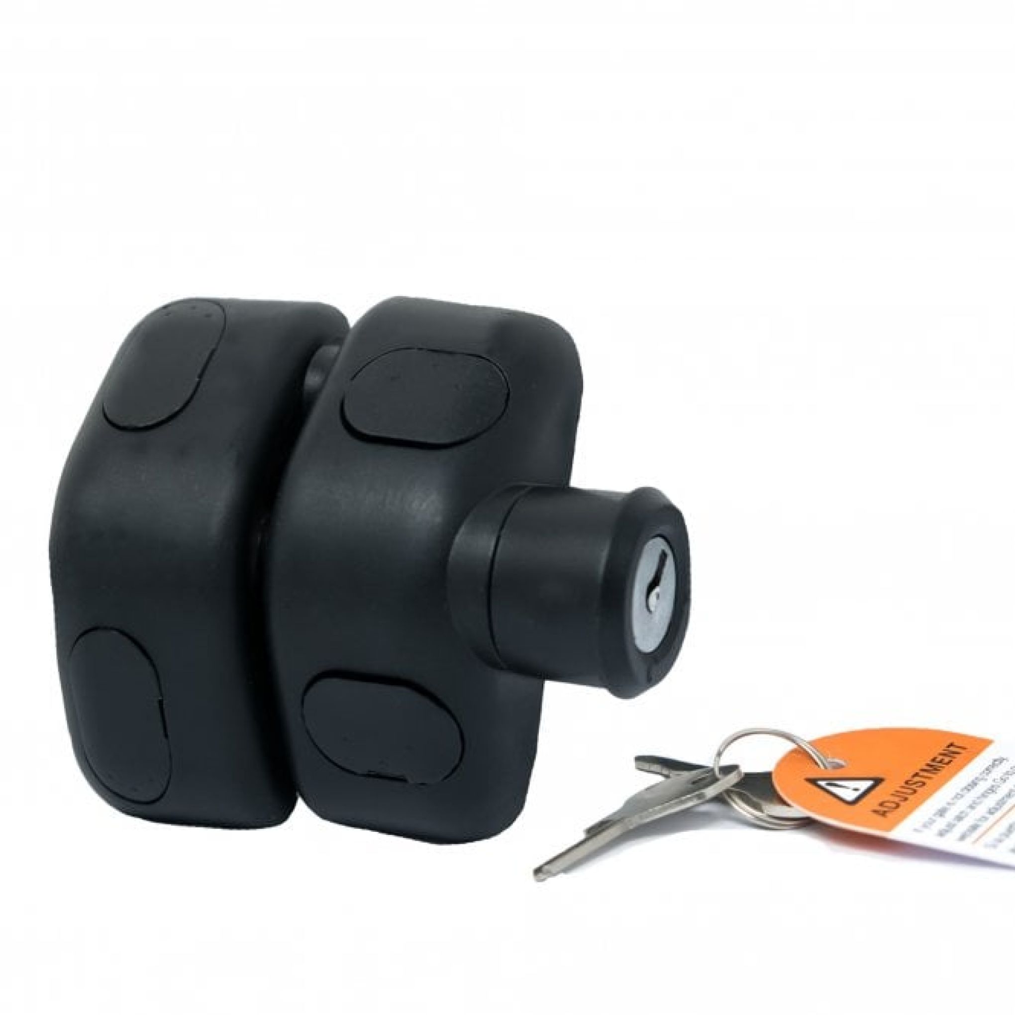 60 x 70 x 25mm Magnetic Gate Latch with Keys - Black