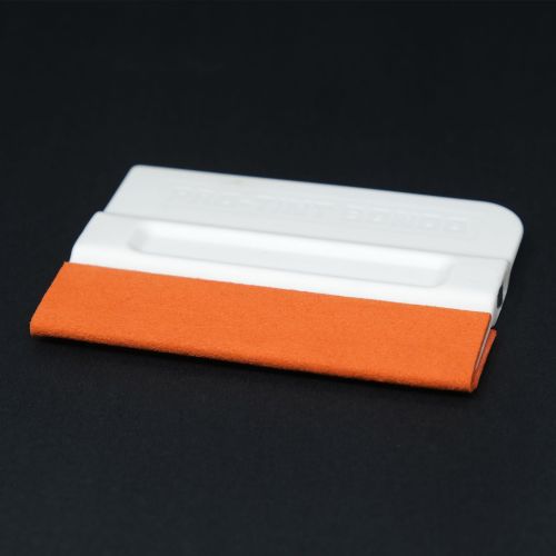 White Pro-Tint Bondo Magnetic Squeegee with Suede