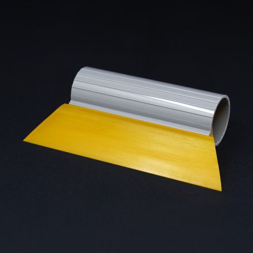 140mm Angled Yellow Rubber Turbo Squeegee