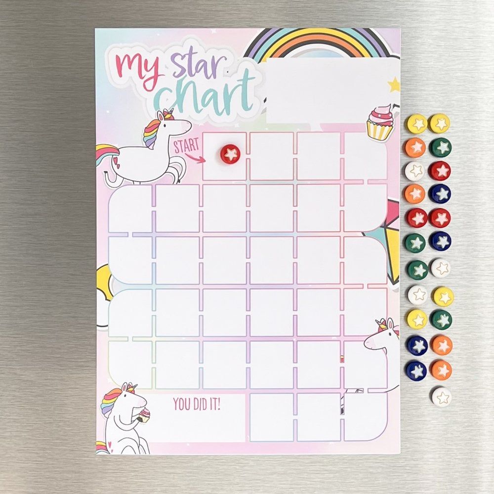 MagFlex A3 Unicorn Reward Chart + Star Magnets