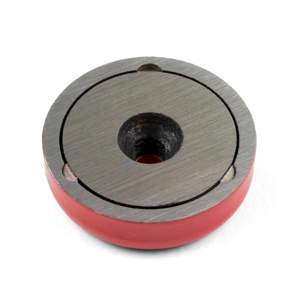29 x 9mm Alnico Pot Magnet - 5.2mm hole - 5kg Pull
