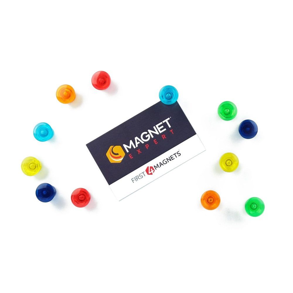 16mm dia x 15mm Tall Traditional Map Pin Magnets