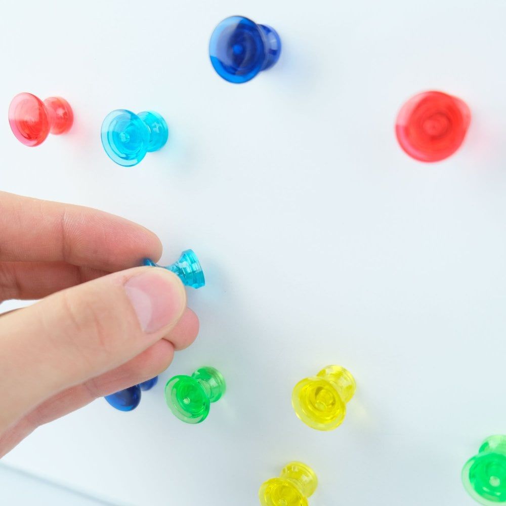 16mm dia x 15mm Tall Traditional Map Pin Magnets