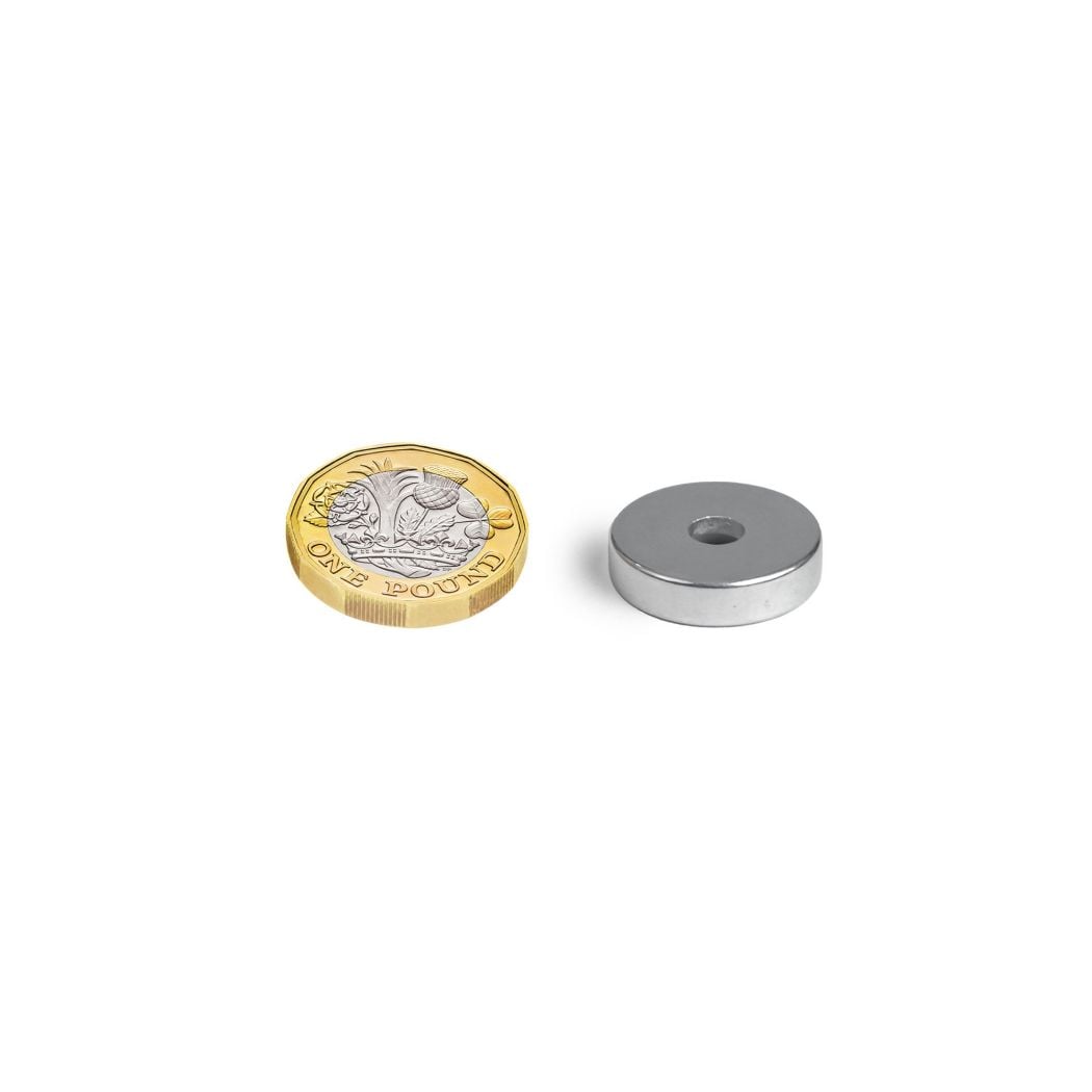 20 x 5 x 5.2mm c/s Zinc N42 Neodymium Magnet - 8.3kg Pull